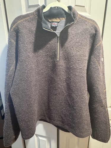 Kuhl Thermo Kore Wool Brown 1/4 Zip Pullover Sweater Sz XXL | eBay