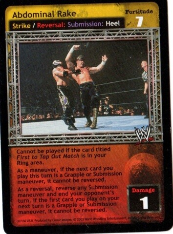 WWE: Abdominal Rake [Played] card type Strike Raw Deal Wrestling WWF | eBay