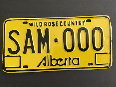 1975 Alberta Canada SAMPLE License Plate Tag | eBay