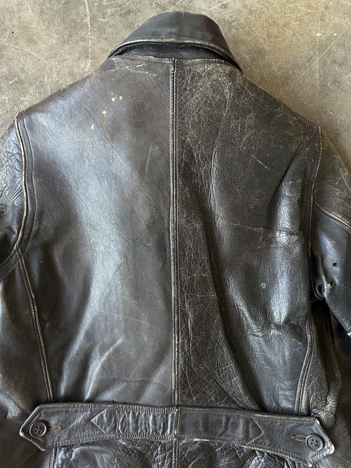 1940’s Albert Richard Horsehide Jacket Brown Leather … - Gem