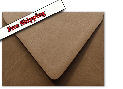 800 Kraft Grocery Bag Brown 80lb A6 Contour Euro Flap Envelopes for 4X6 ...