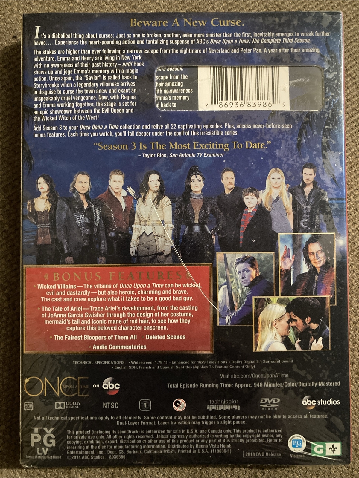 Once Upon a Time: The Complete Third Season (DVD, 2014) for sale online ...