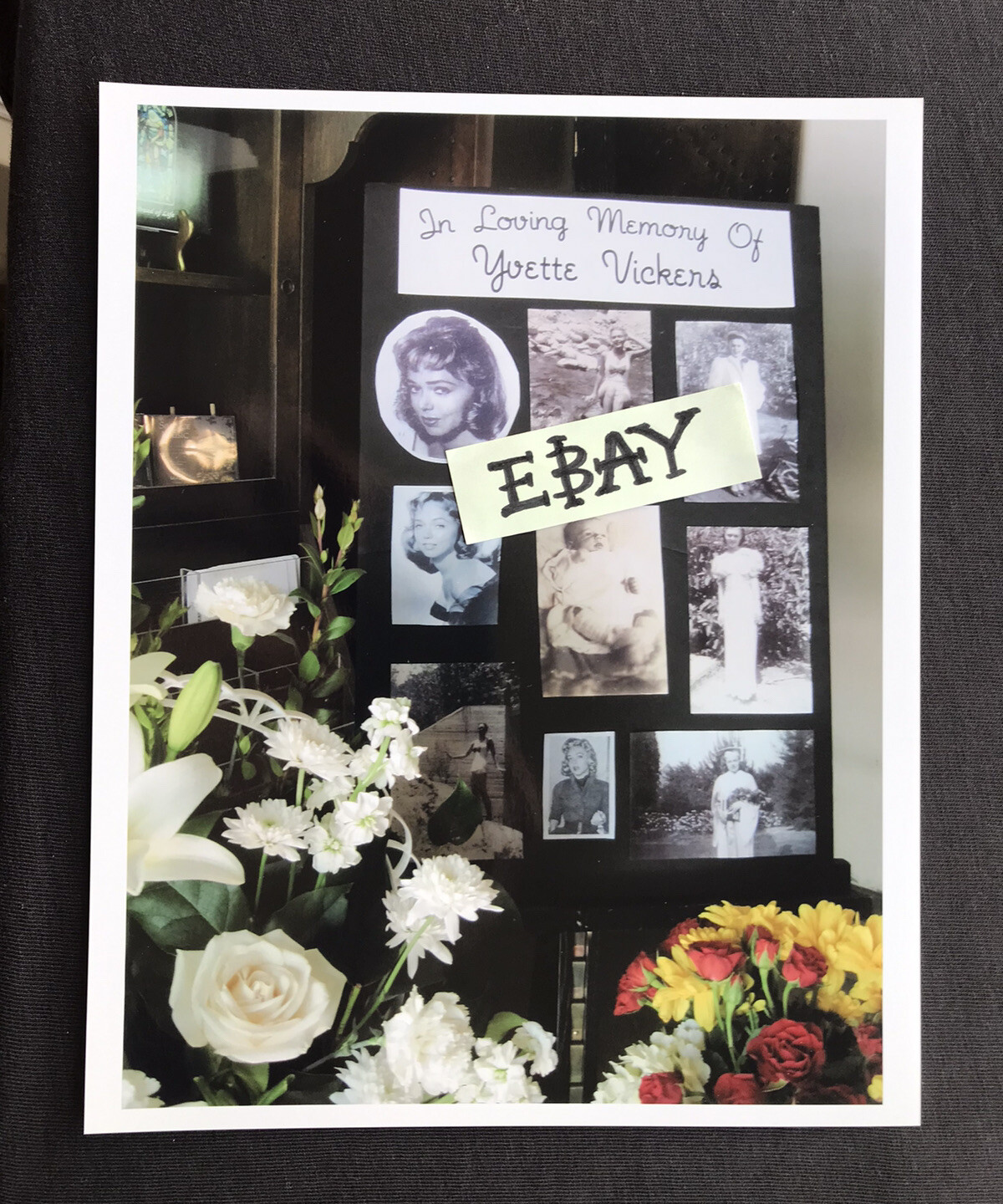 Rare YVETTE VICKERS photo FUNERAL MEMORIAL in Beverly Hills Tragic ...