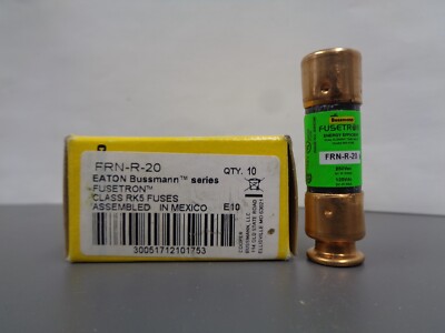 New Lot Bussmann FRN-R-20 Amp Fuses Energy Efficient Class RK5 250 Volt ...