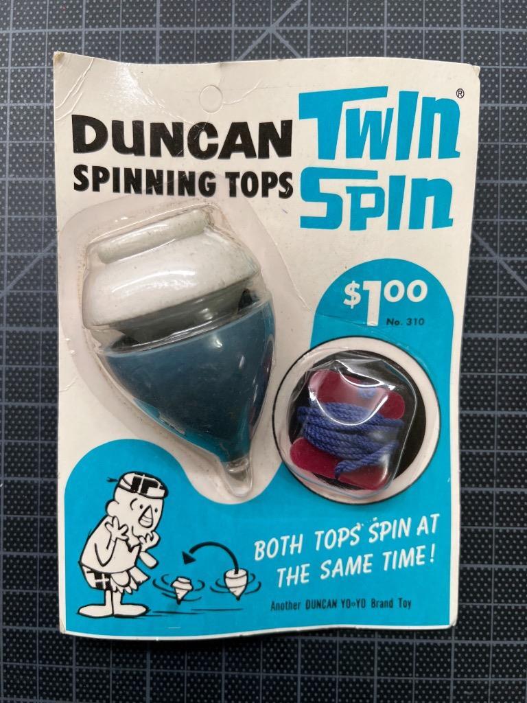 Vintage 1960's DUNCAN SPIN TWIN TOP old Store Stock MIP SEALED PACKAGE ...