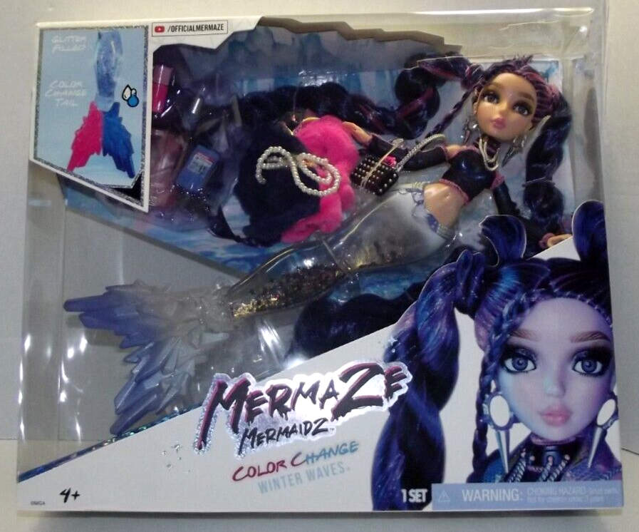 14" Mermaze Mermaidz Winter Waves Nera COLOR CHANGING Fin Mermaid Doll ...