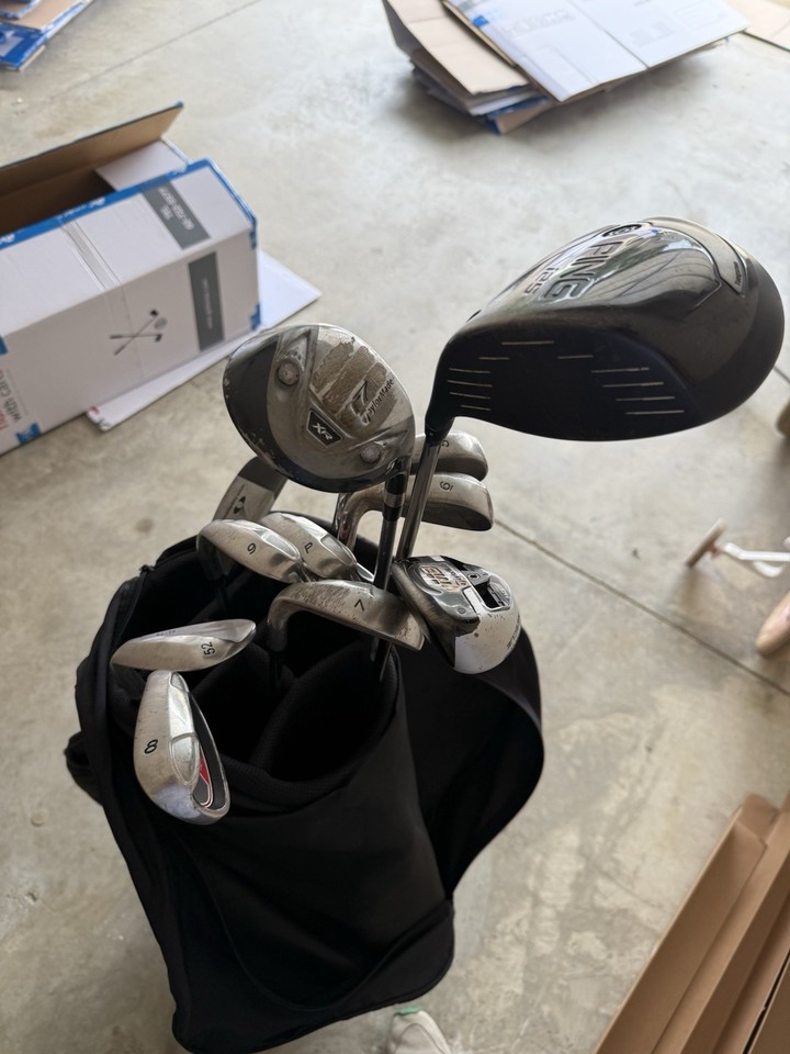 Nike Golf Bag w Complete Club Set: Ping i25 Driver, TaylorMade M3 ...