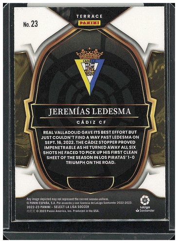 2023 Panini 2022-23 PANINI - SELECT LA LIGA SOCCER Jeremías Ledesma ...