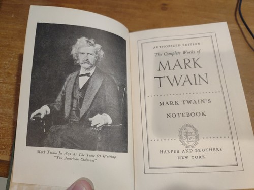 Mark Twains Notebook, The Complete Works Of Mark Twain Volume 22 (XXII) 1935 | eBay