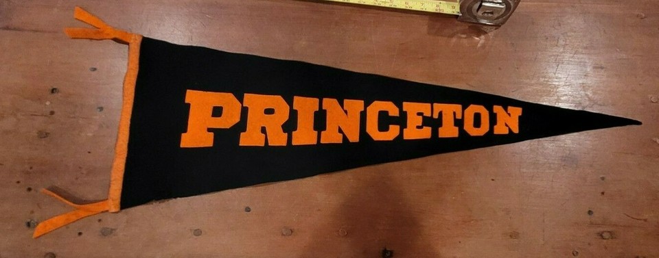 Rare 1920's 31" PRINCETON UNIVERSITY Hand Sewn Original Felt Pennant ...