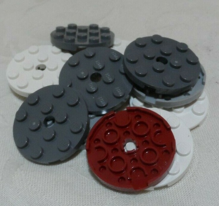 Lego 10pcs 4x4 round plate bases random color | eBay