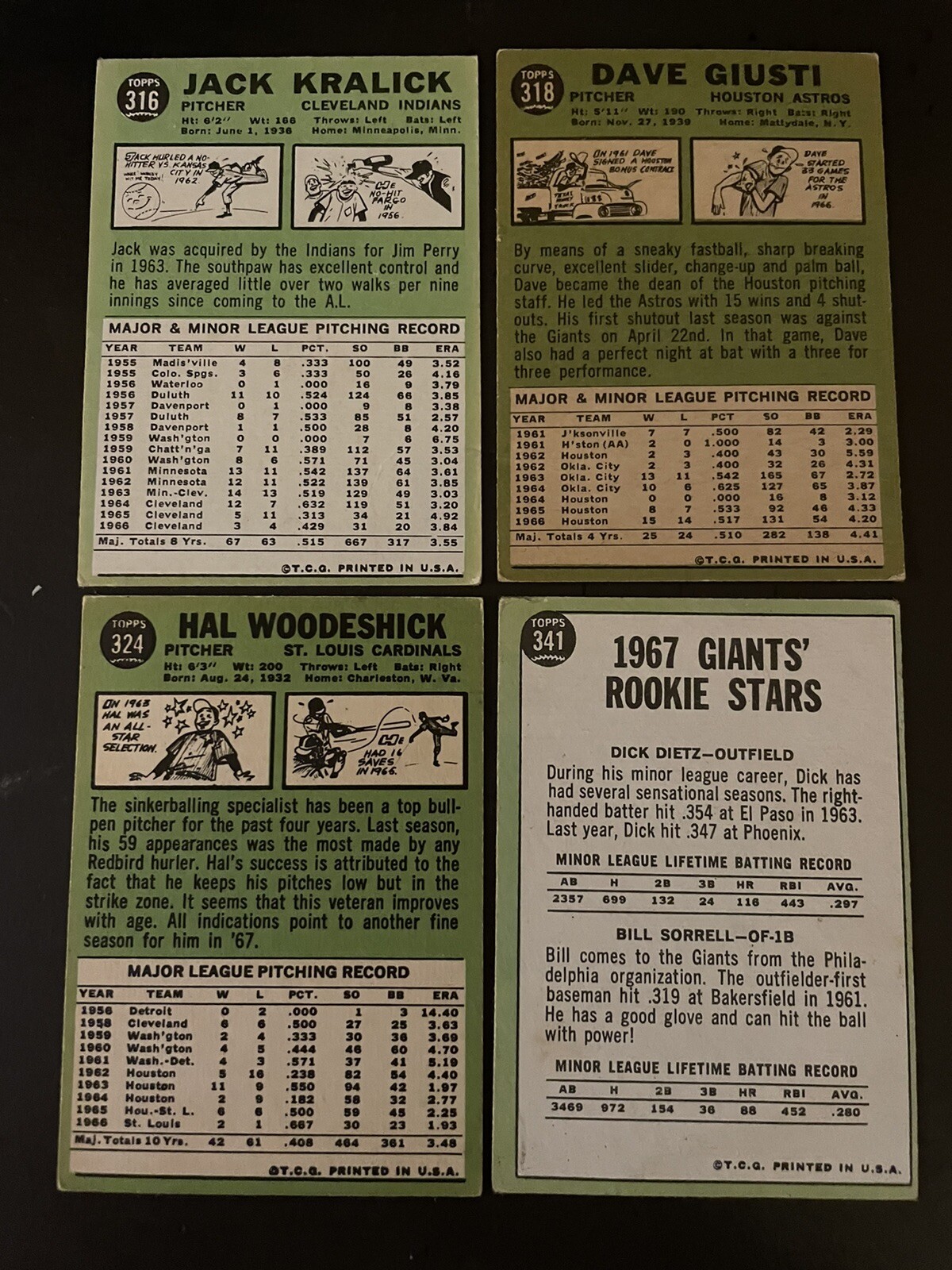 1967 TOPPS BASEBALL Complete UR SET 2 CARDS YOUR CHOICE FOR $2.99 FREE ...