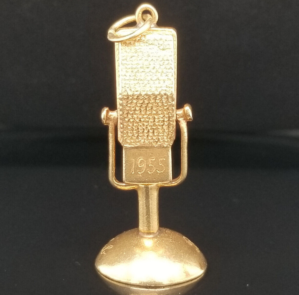 1955 14K Gold ~3D ABC BREAKFAST CLUB MICROPHONE TELEV… - Gem