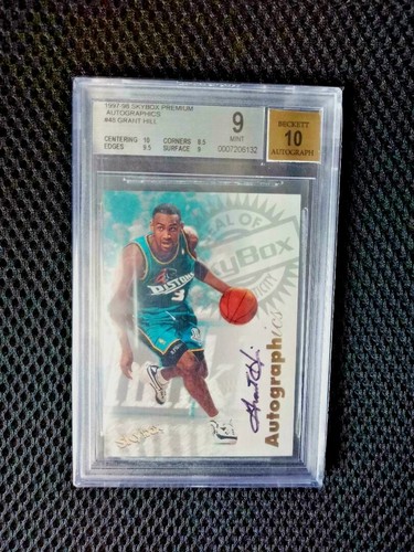1997 Skybox Autographics Grant Hill BGS 9 MINT 10 AUTOGRAPH RARE | eBay