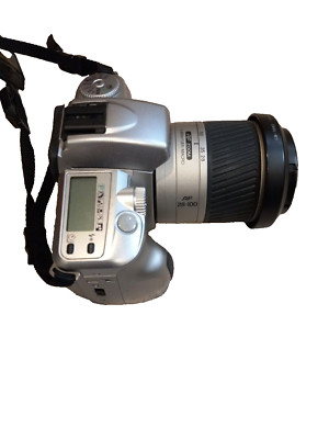 Minolta Maxxum 50 35mm Vintage Film Camera Silver w/28-100mm AF Zoom ...