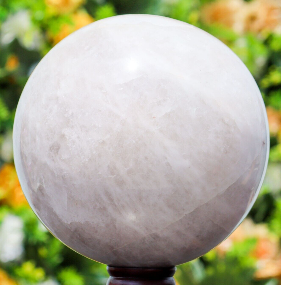 210MM White Quartz Sphere Chakra Balance Natural Healing Crystal ...