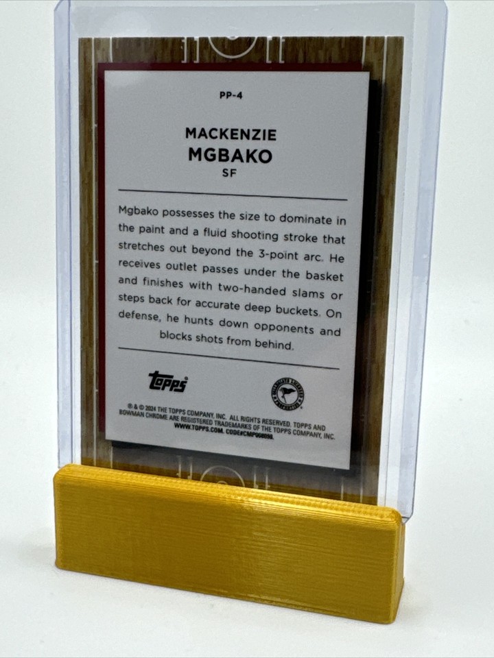 2024 Bowman Chrome U Mackenzie Mgbako PP-4 Prodigal Playmakers Indiana ...
