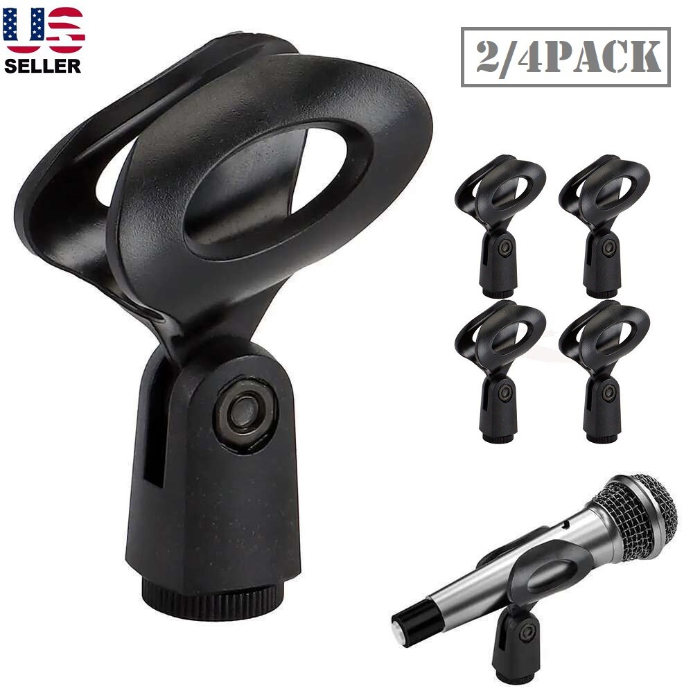 4Pcs Adjustable Universal Microphone Mount Clip Clamp Holder for All ...