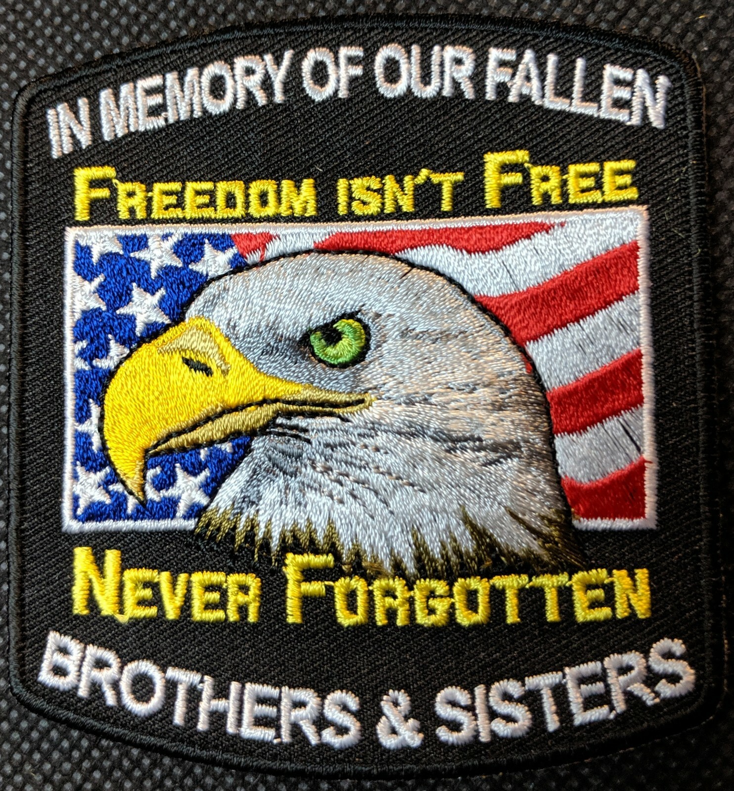 In Memory Of Fallen Brothers and Sisters Freedom Eagle Embroidered ...