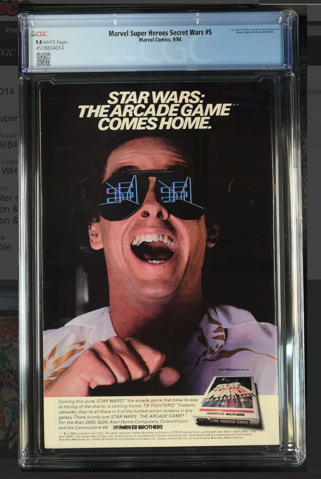 🔑💎🔥 MARVEL SUPER-HEROES SECRET WARS 5 CGC 9.8 WP Non Circulated Case ...