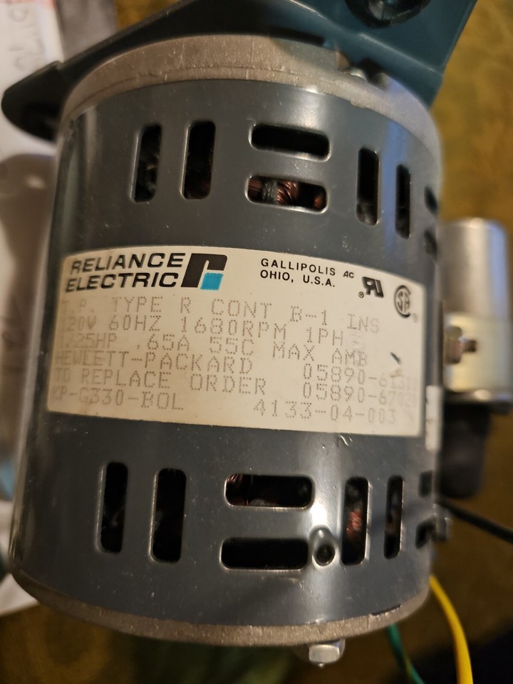 KP-G330-BOL / 05890-67020 Type R RELIANCE HP Electric MOTOR 1/25hp ...