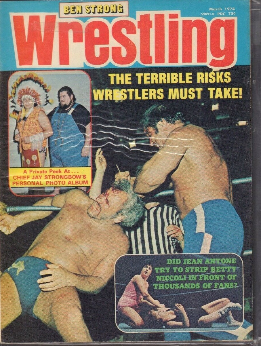 Ben Strong Wrestling march 1974 Jay Strongbow Jean Antone 022019DBE | eBay