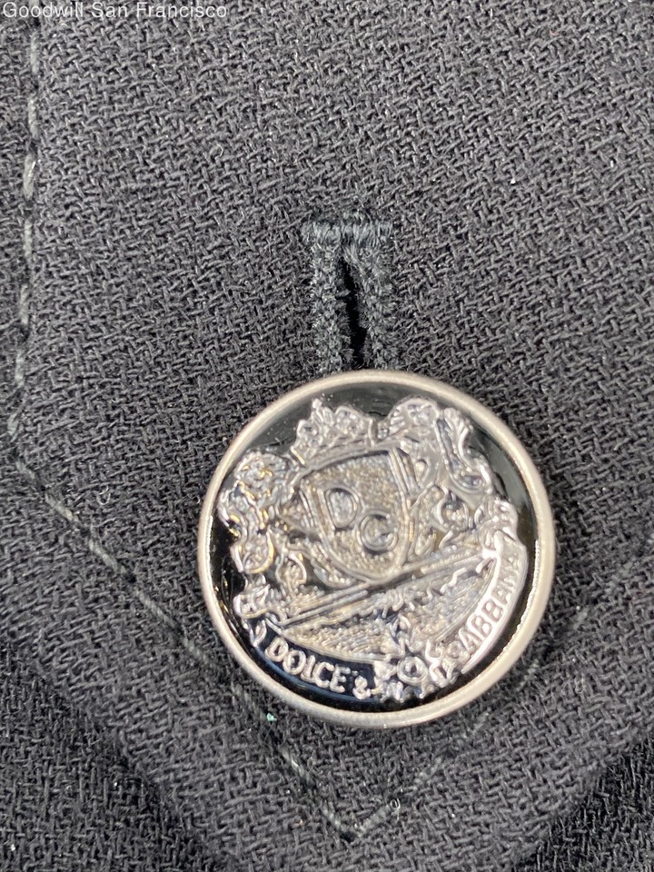 Entrupy Authenticated COA Dolce & Gabbana Italy Black Wool Womens Pea ...