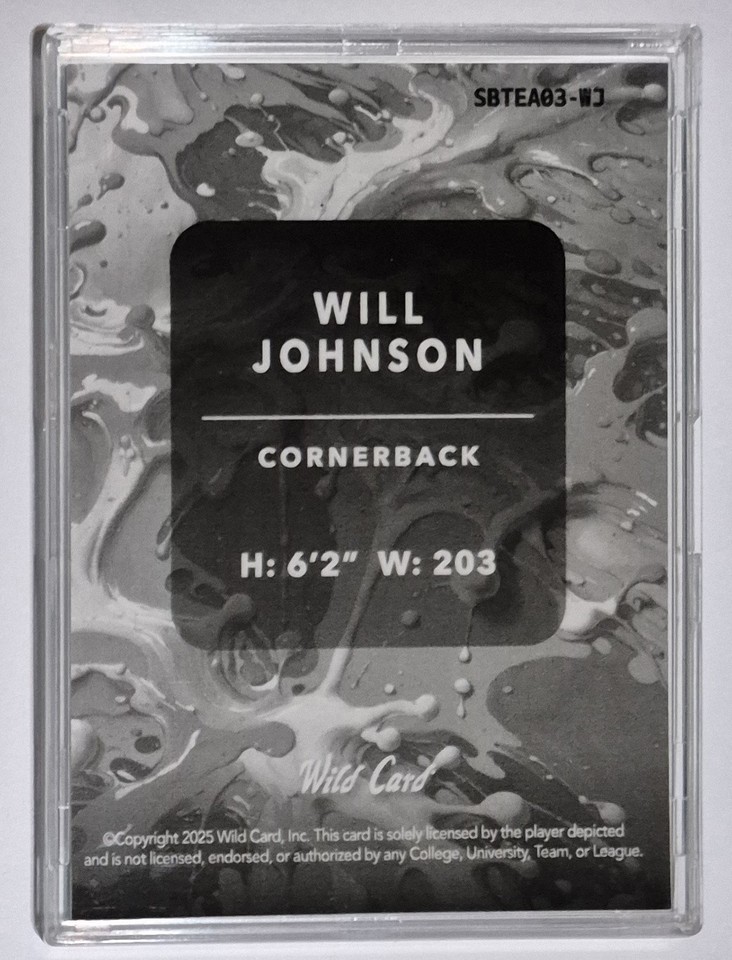 Will Johnson /6 Rookie Michigan Wolverines 2025 Splat Wild Card | eBay