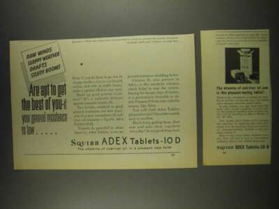 1933 Squibb Adex Tablets-10 D Ad - Raw Winds | eBay