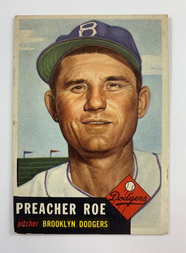 1953 Topps Baseball #254 Preacher Roe (Dodgers) 122E | eBay