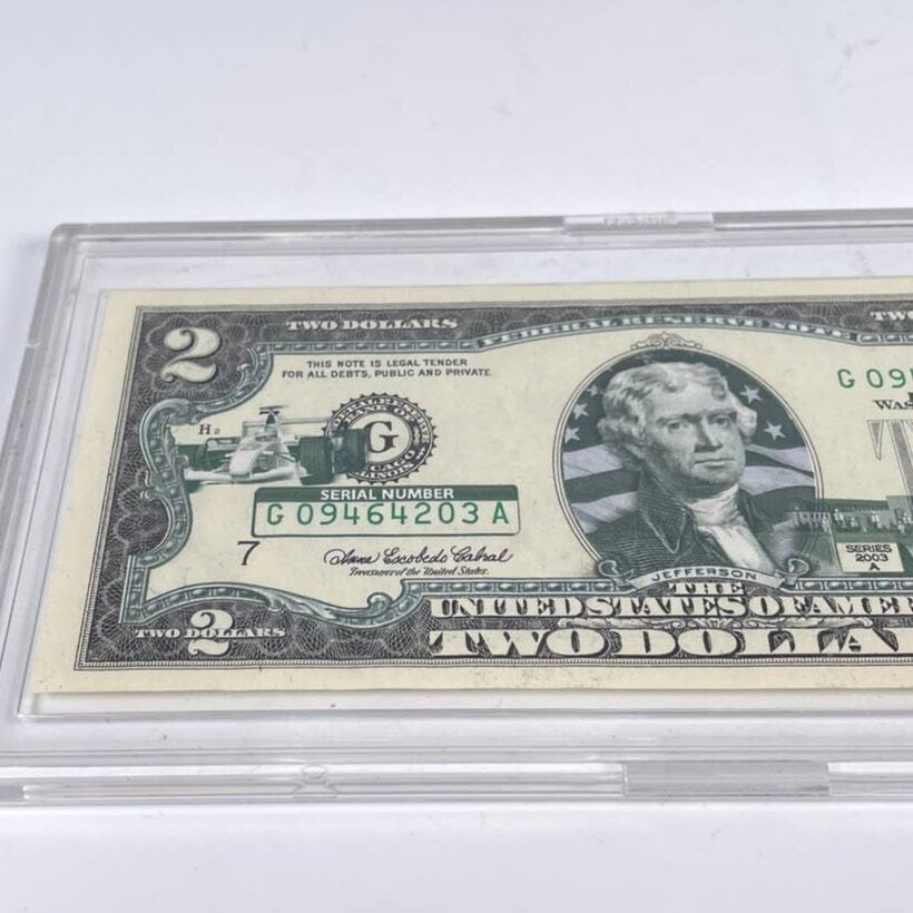 2003 INDIANA Uncirculated Two Dollar $2 Bill Overprint 50 State Series ...