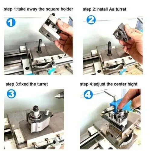 A1 Multifix 40 Position Tool Post 3 PC SET AD2090 Turning Tool Holder ...