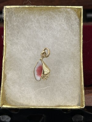 14kt Solid Gold Mini Conch Shell Pendant | eBay