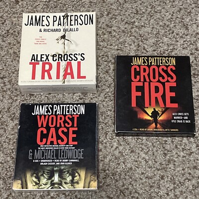 James Patterson Alex Cross TRIAL WORST CASE CROSS FIRE Lot of 3 CD ...