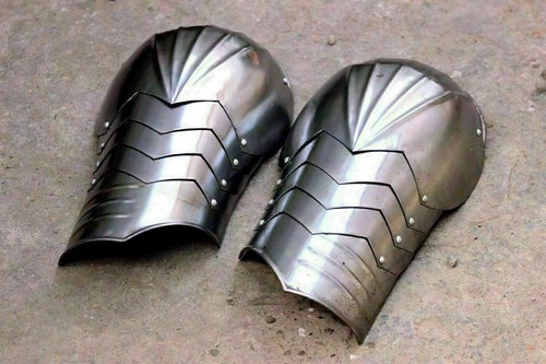Medieval Greek Larp Knight Gothic Pauldrons Steel Shoulder Fully ...