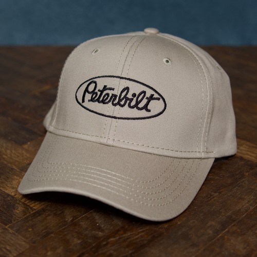 NEW - Authentic Peterbilt Tan & Black Embroidered Twill Baseball Cap ...