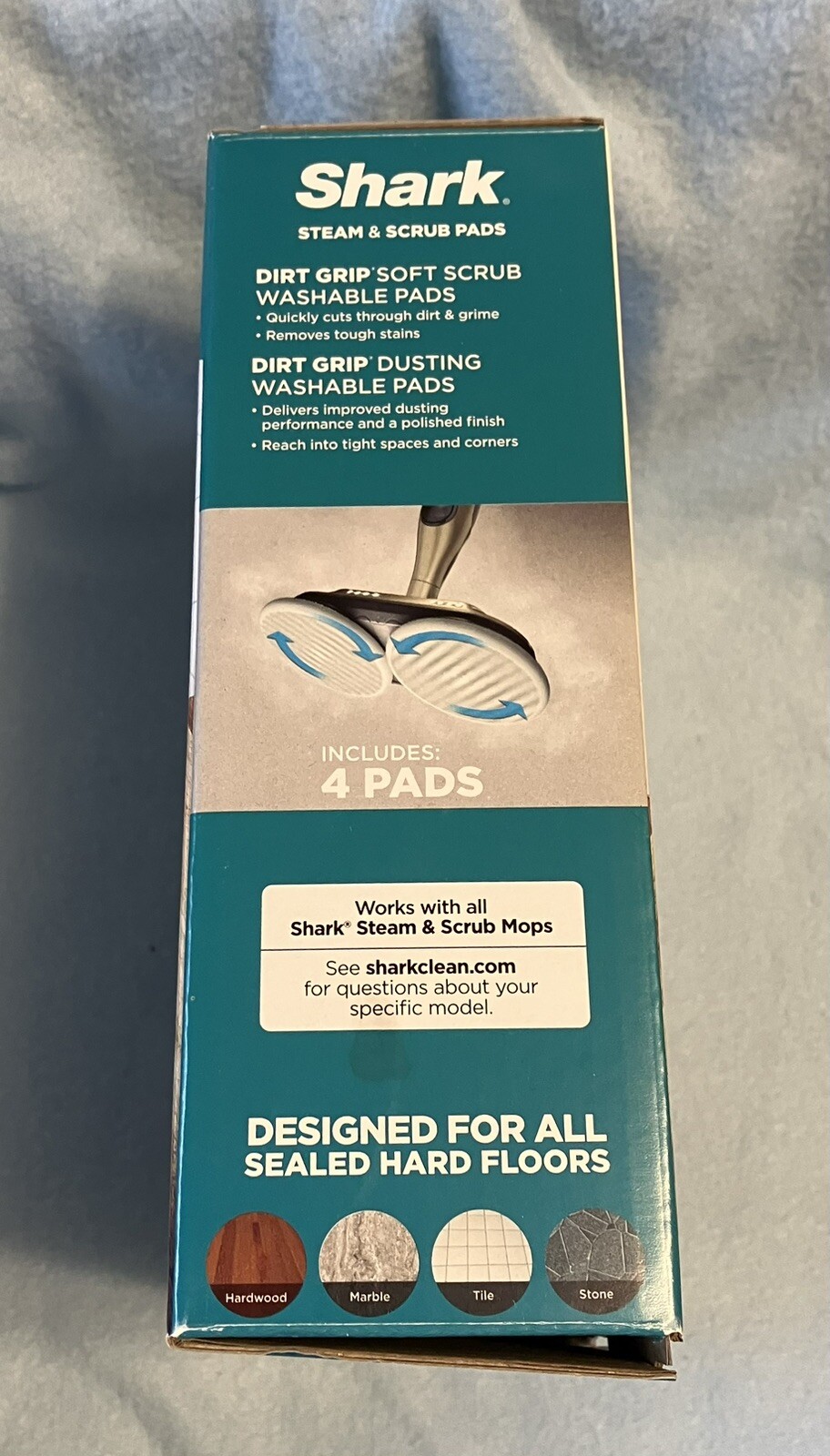 Shark Steam and Scrub Pads Dirt Grip Soft Scrub Dusting Washable New-2 ...