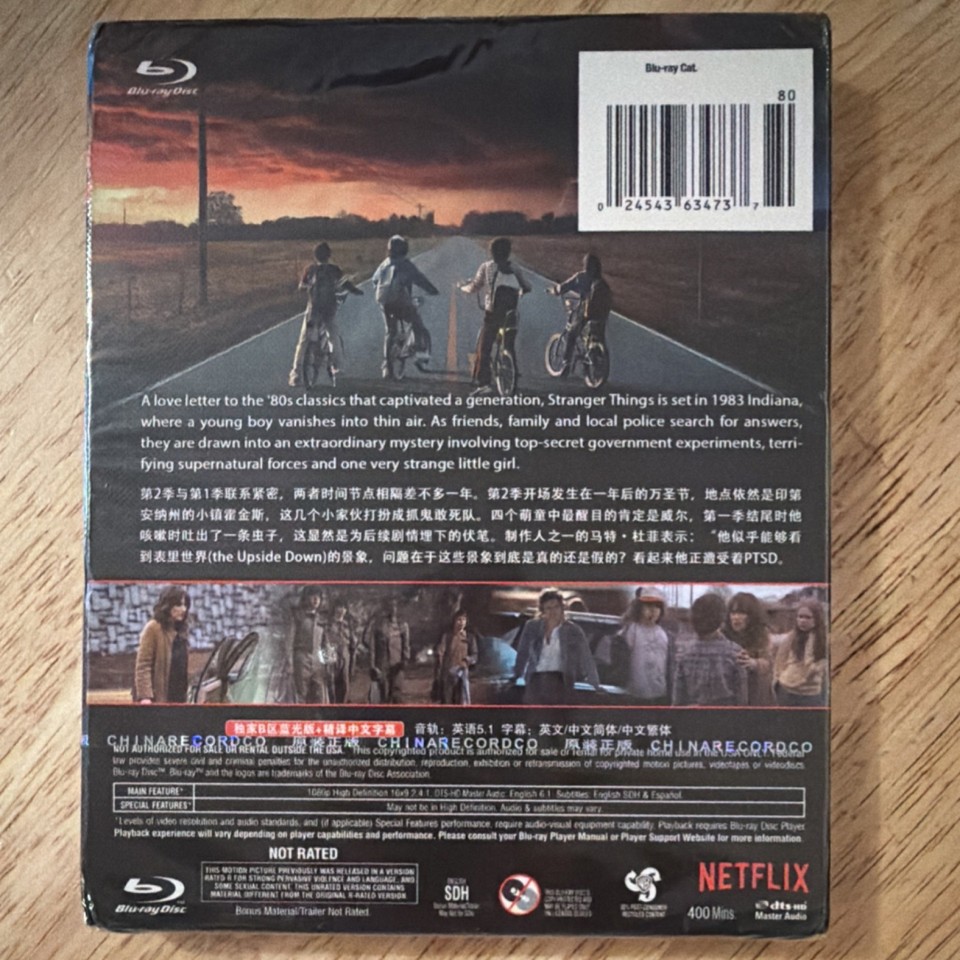 Netflix Stranger Things Season 2 Blu-ray Chinese Edition 2 Disc NR | eBay