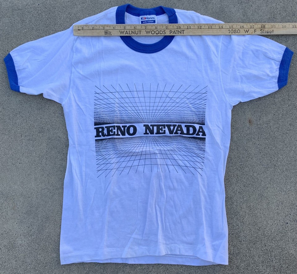 vintage Reno Nevada ringer tee t-shirt 80s 1980s single stitch size M ...