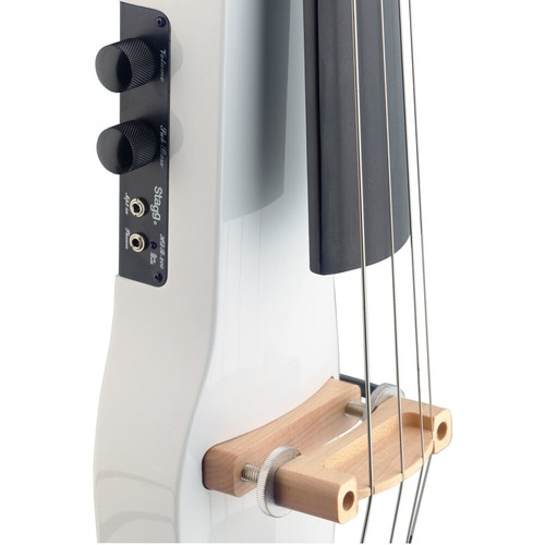 Stagg ECL 4/4 WH Full Size Solid Maple Electric Cello WHITE with Bag ...