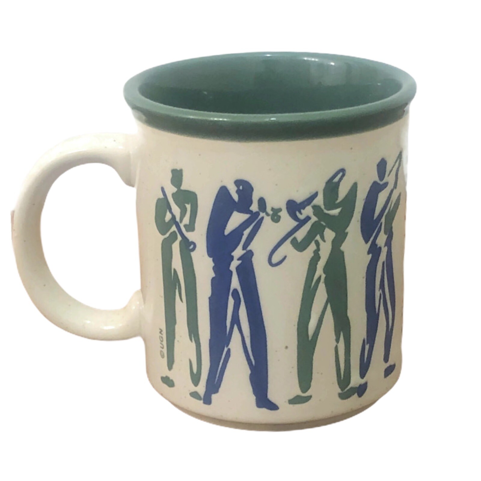 New Orleans Jazz Musicians Mug Coffee Green Blue Ceramic | eBay
