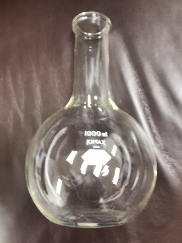 KIMAX 1000 mL Flat Bottom Boiling Flask - Long Neck No 25150-1000 | eBay