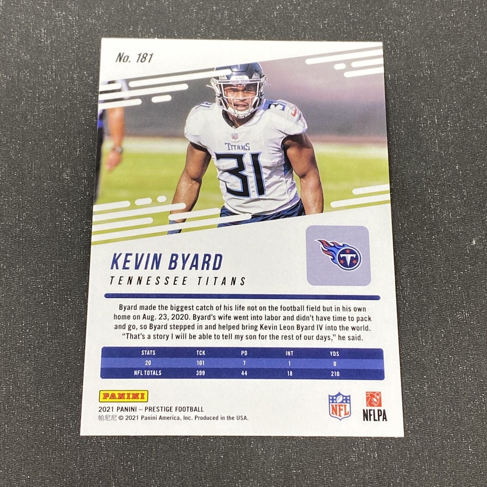 Kevin Byard Xtra Points DIAMOND Parallel Card 2021 Panini Prestige #181 ...