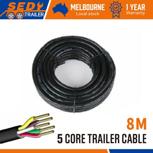 8M x 5 Core Wire Cable Trailer Cable Automotive Boat Caravan Truck Coil ...