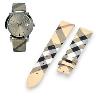 Burberry Round Metallic Leather Strap Watch 34mm Plum for sale online ...