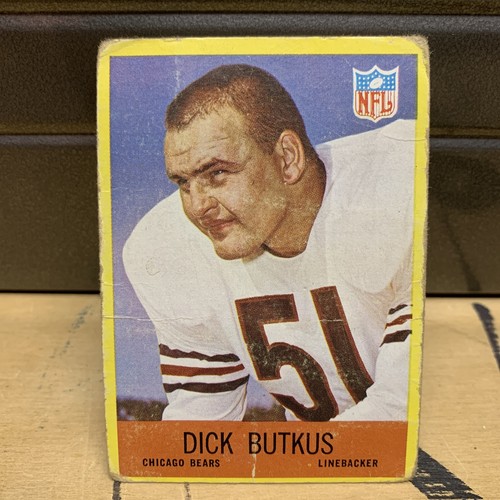 1967 philadelphia football Dick Butkus 28 Vintage Football Card Low ...