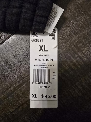 Adidas Mens Essentials 3 Striped Fleece Tricot Cuffed Pants GK8821 Size ...