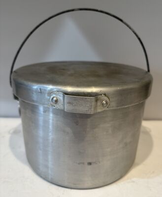 Coal Miners Lunch Bucket with Lid & Handle Aluminum 9” Round 7” Tall 14 ...
