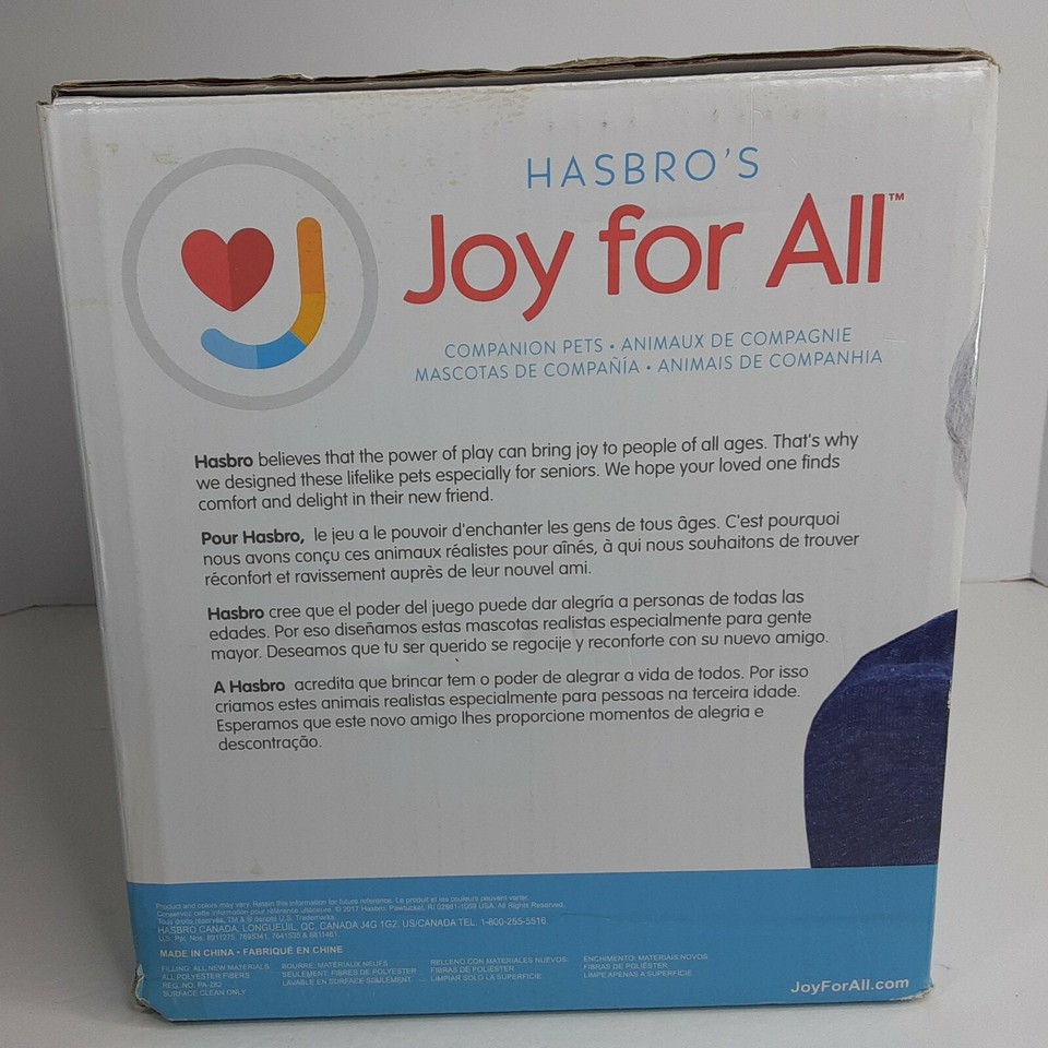 Joy For All Silver Grey & White Robotic Comfort & Companion Pet Cat ...