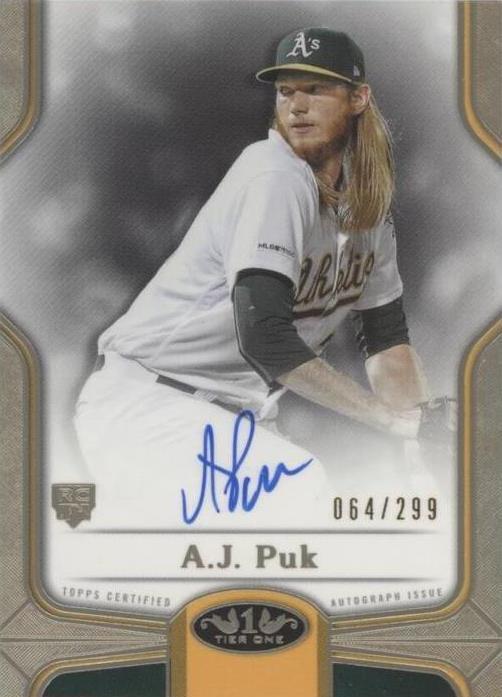 2020 Topps Tier One - Breakout Autographs A.J. Puk #BOA-APU /299 (AU ...